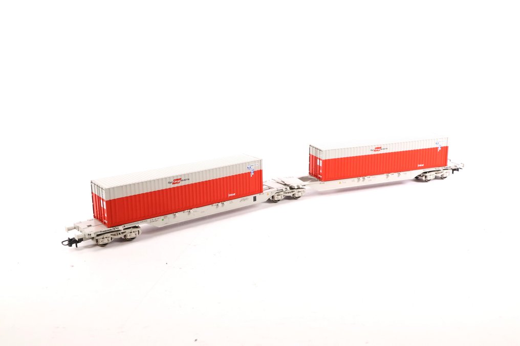 Roco H0 - 67737 - Model train freight carriage (1) - Double container ...