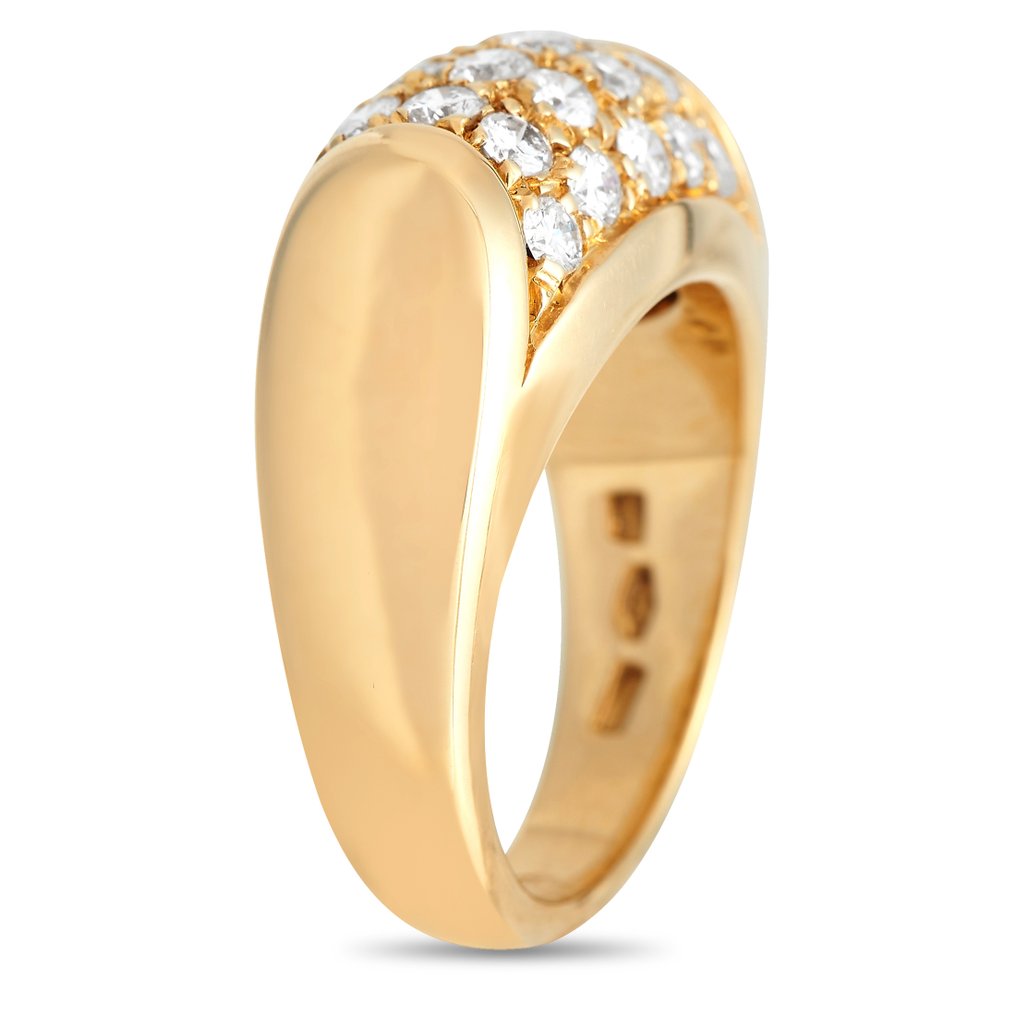 Bvlgari - Ring - 18 kt. Yellow gold, Tronchetto 18K Yellow Gold 0.75ct Diamond Ring - 0.75ct. tw ...