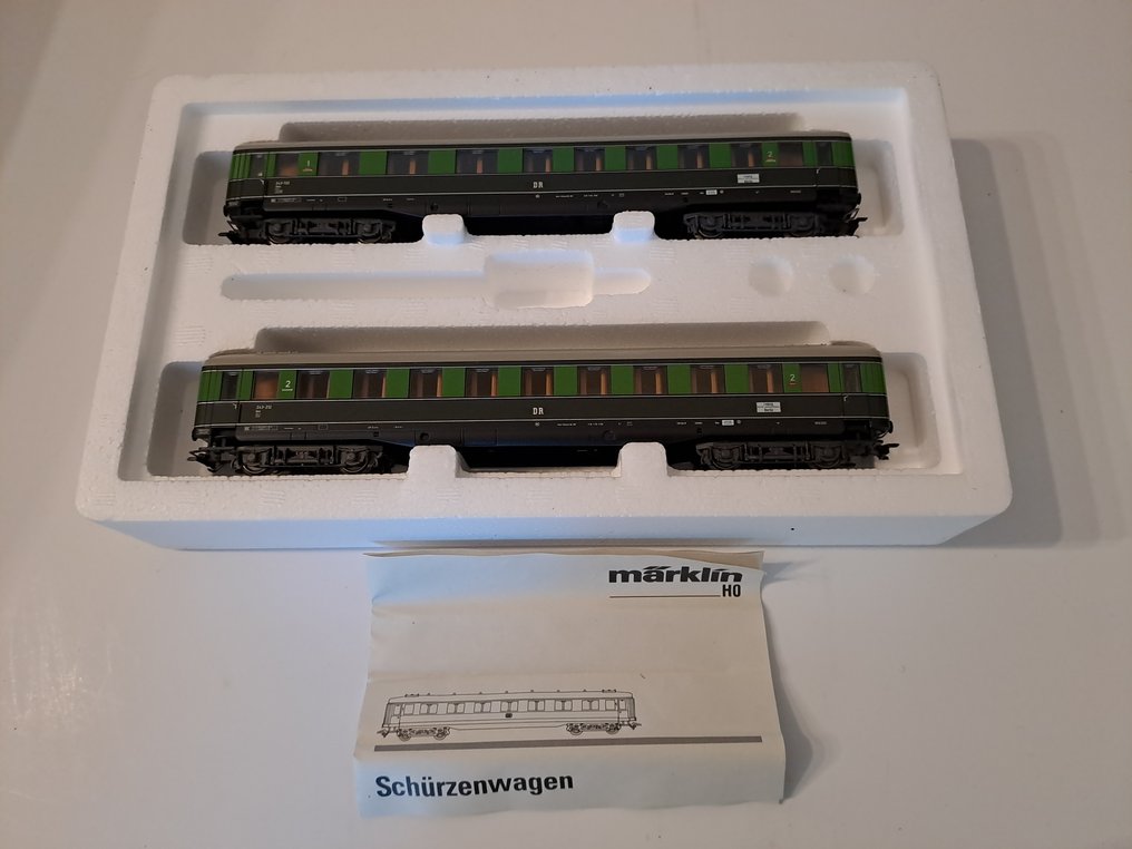 Märklin H0 - 43208 - Model train passenger carriage set (1) - 2 apron ...