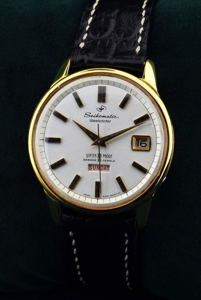 Seiko - Seikomatic Weekdater Diashock 26 Jewels - No Reserve Price ...