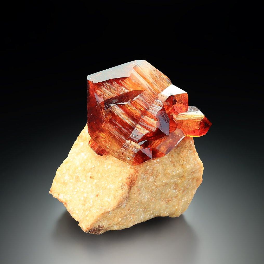 112g New XL ARCANITE Rare Orange LAB Crystals on Matrix Crystal on matrix - Height: 5.3 cm ...
