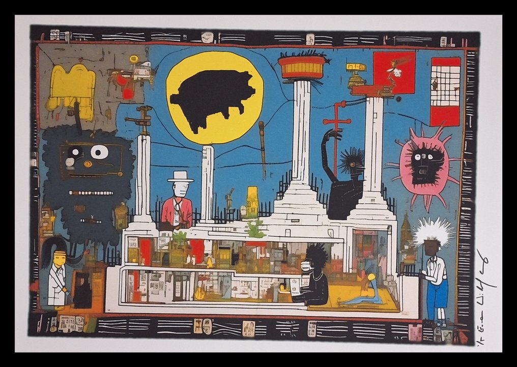 Pink Floyd - Animals - Tribute series - Icons Reimagined Jean-Michel Basquiat - by Emma Wildfang ...