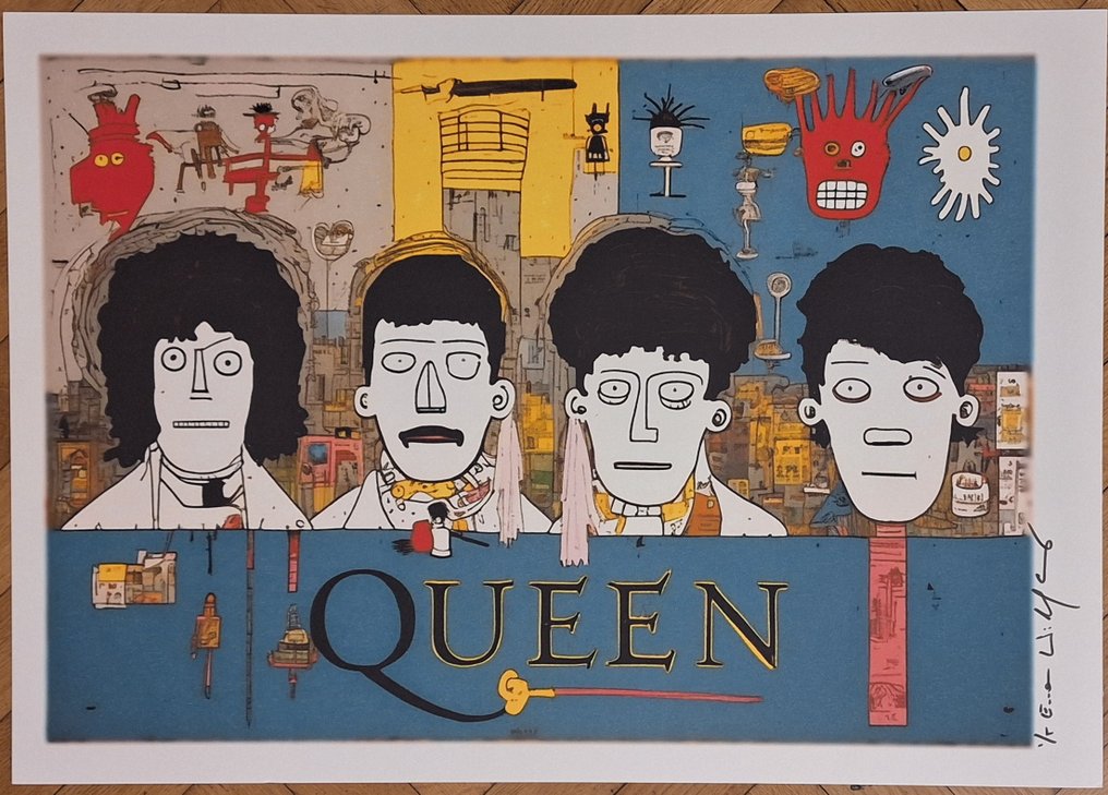 Queen - Tribute series - Icons Reimagined Jean-Michel Basquiat - by Emma Wildfang - Limited ...
