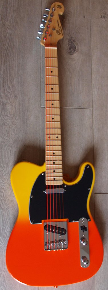 SX - Modern Series Custom Handmade Telecaster model, Burning Fire, neon ...