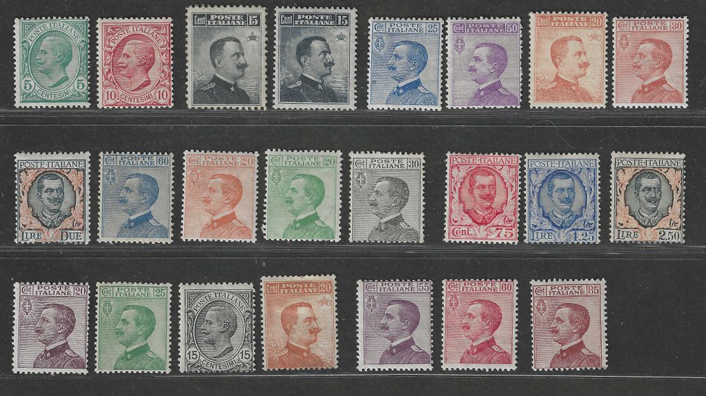 Italia Regno 1905/1927 - Regno: la quasi totalità dei francobolli ordinari emessi tra il 1905 e ...