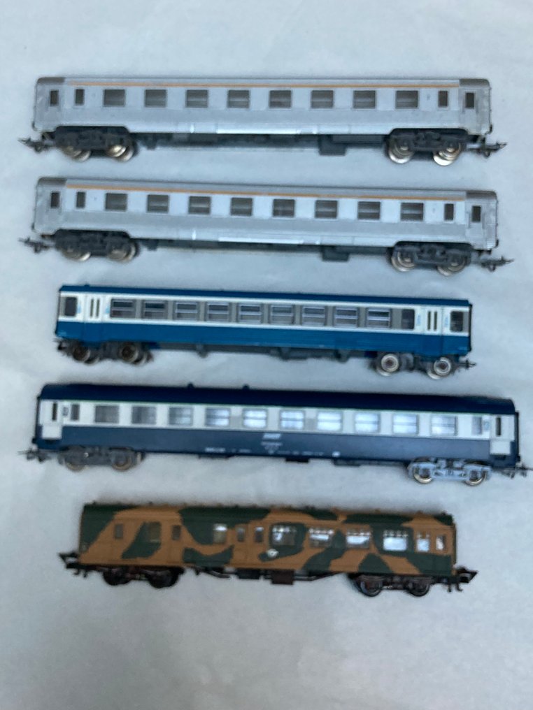 Jouef H0 - Model train passenger carriage (5) - 5580 - 644 - 51 87 59-80 529-5 - XRAB 8912 ...