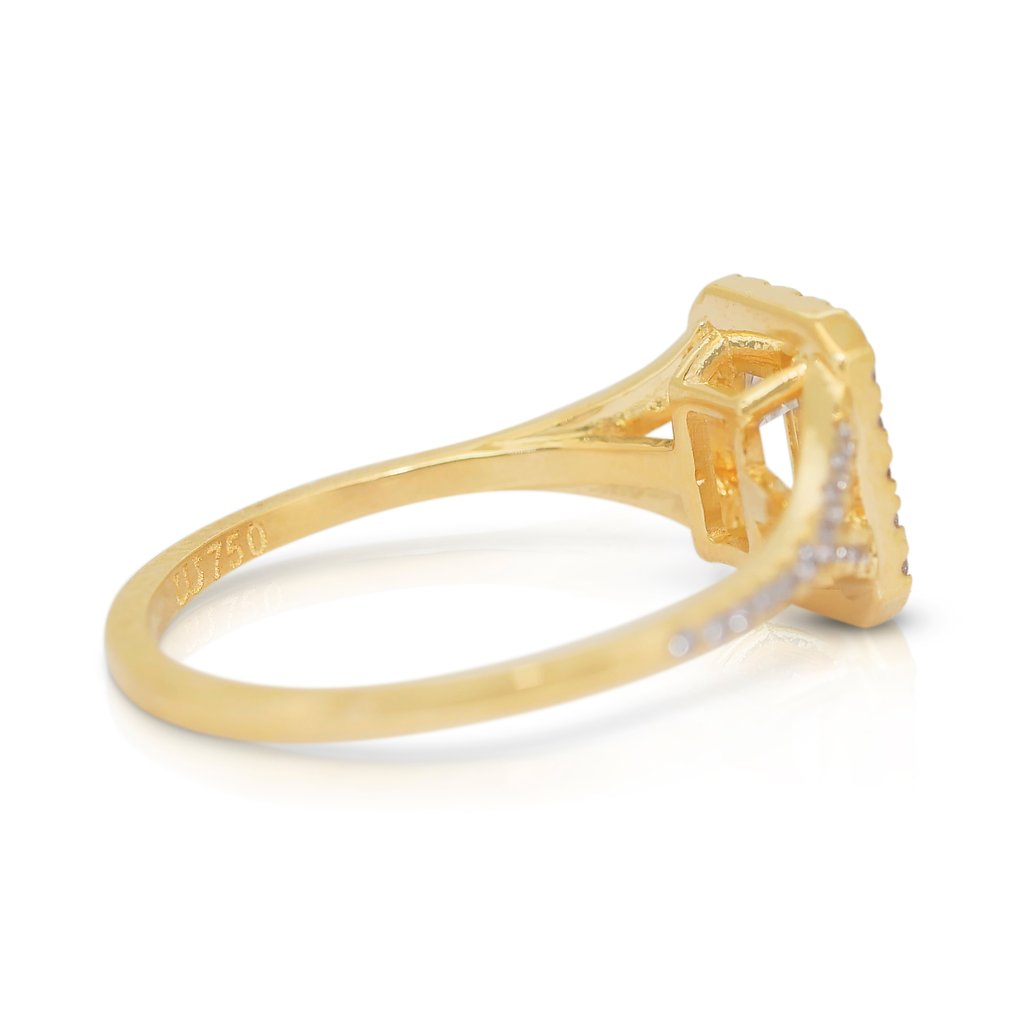 No Reserve Price - Ring - 18 kt. Yellow gold - 1.32ct. tw. Diamond (Natural) - Diamond ...