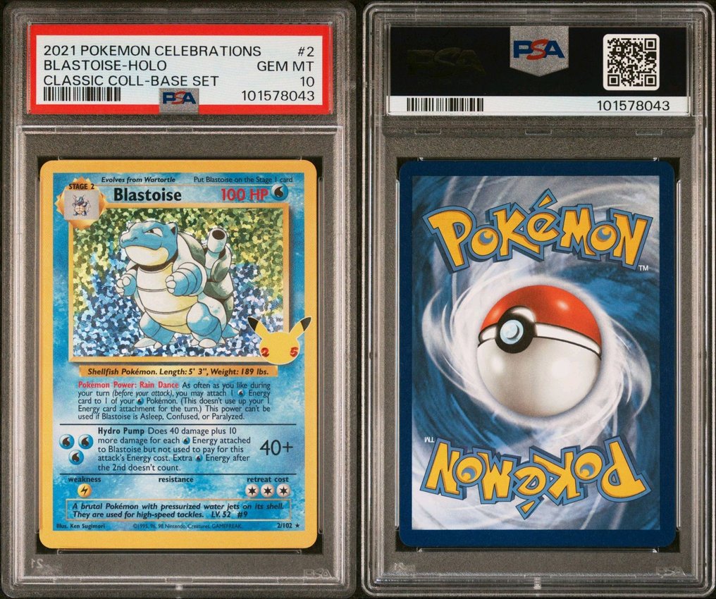 Pokémon - 1 Graded card - PSA 10 Blastoise Celebrations Holo - NO ...