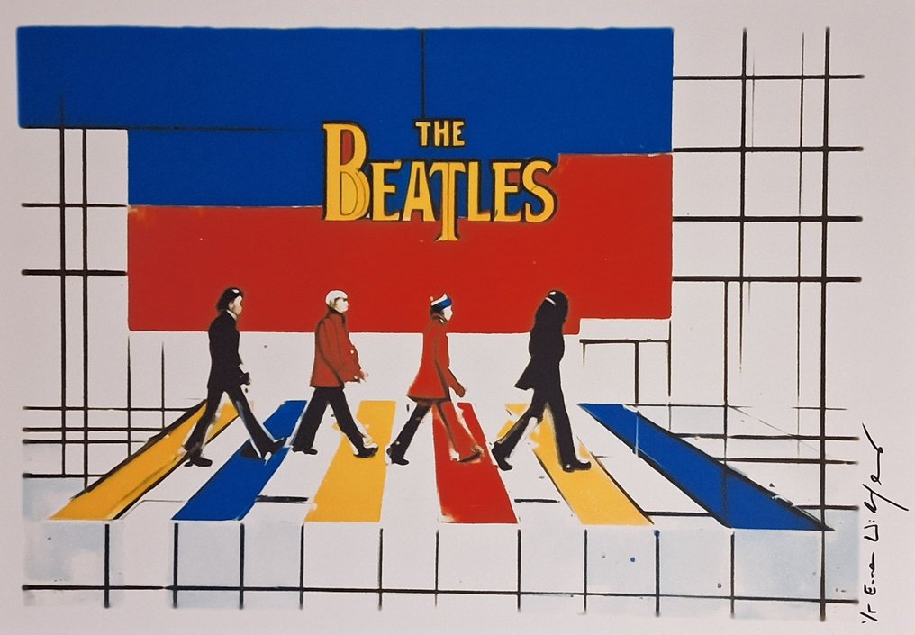 Abbey Road - Tribute series - Icons Reimagined Piet Mondrian - by Emma Wildfang - Gelimiteerde ...