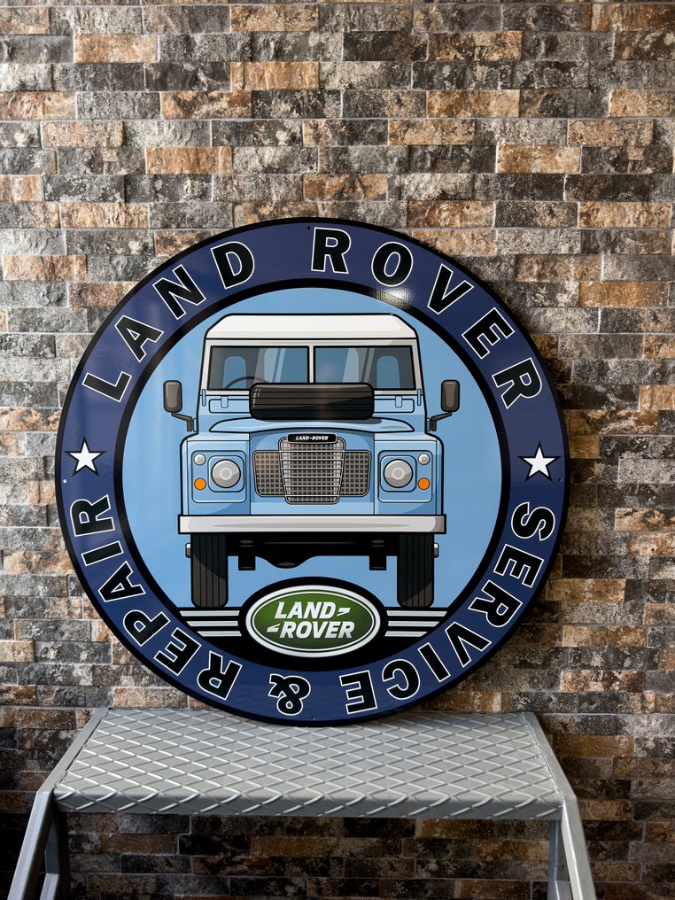 Sign - Land Rover - XXL (76 cm) Land Rover vintage sign - auction ...