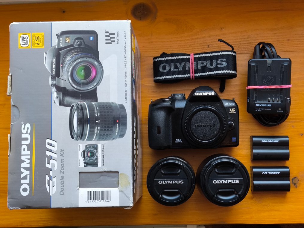 Olympus E-510 + Zuiko 14-42mm + 40-150mm Digital reflex camera (DSLR) - auction online Catawiki