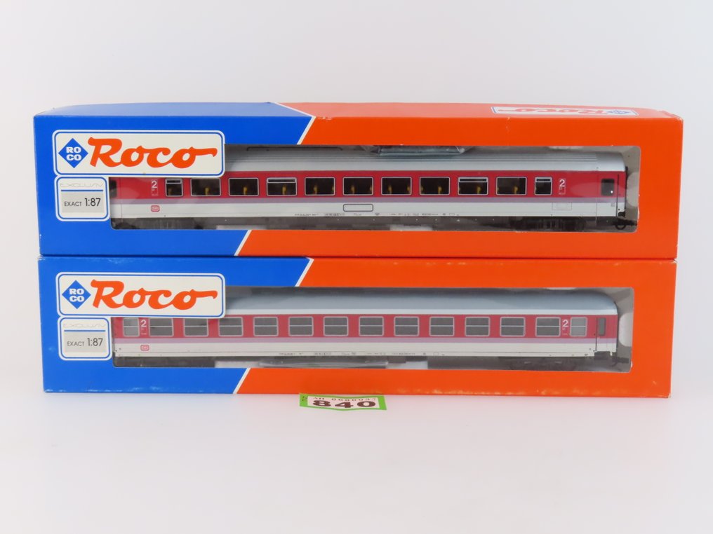 Roco H0 - 44785/44786 - Model train passenger carriage (2) - 2x 4-axle express train carriages ...