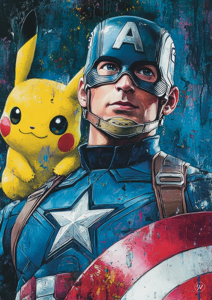 (LOT of 2) Captain America and Pikachu Thunder Shield & Wonder Woman ...