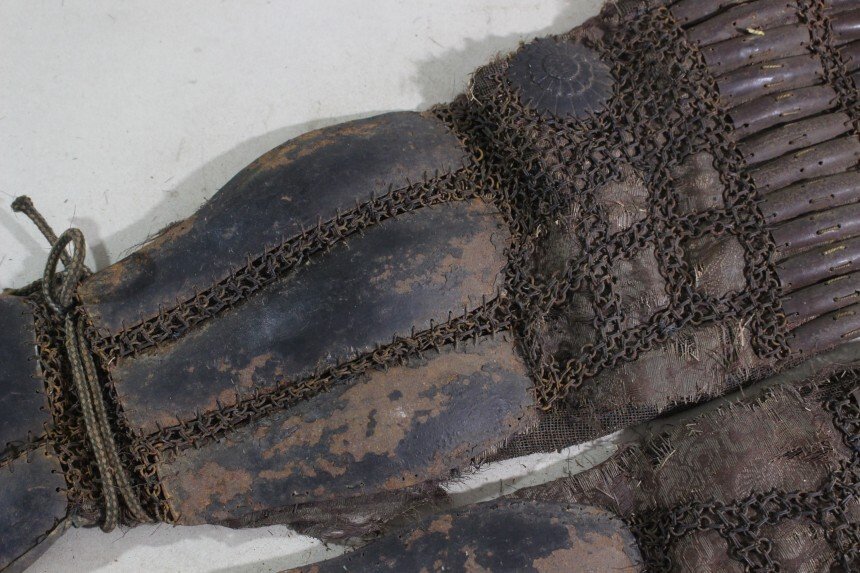 Kote - Japan - 3 Hon Tsutsu Shino Kote of Yoroi : E2-394 Edo Period ...