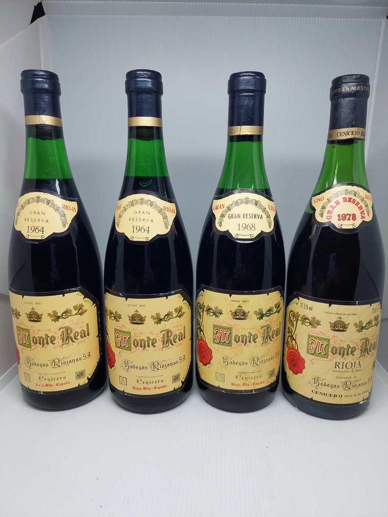 1964 (x2), 1968, 1978 Bodegas Riojanas, Monte Real - Rioja Gran Reserva ...