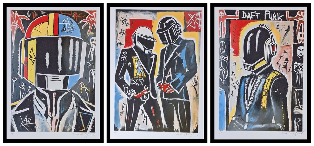 Triptychon – Daft Punk - Tribute series - Icons Reimagined Jean-Michel Basquiat - Limited ...
