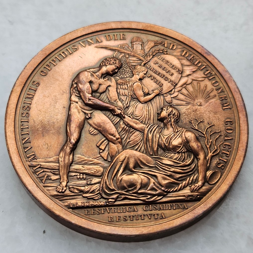 Belgium. Medal Restauration de la République Cisalpine Date : An 8 (1799-1800) Lavy (No Reserve ...