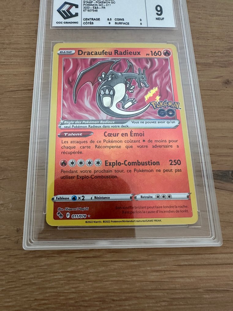 Pokémon - 1 Graded card - Dracaufeu 011/078 Foil - CCC 9 - Sword ...