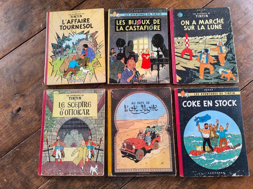 Tintin T8 + T15 + T17 + T18 + T19 + T21 - 6 Albums - Eerste druk/herdruk - 1947/1958 - online ...