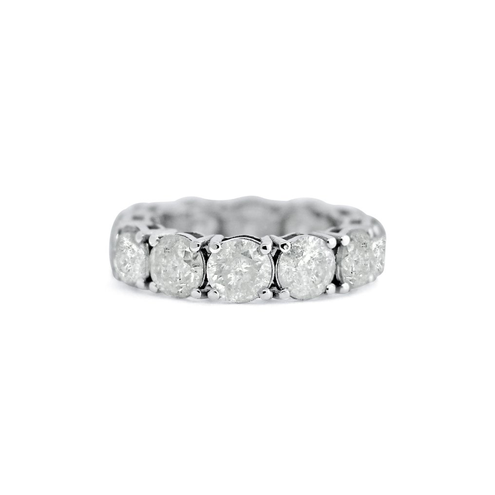 Bez ceny minimalnej - Pierścionek - 14-karatowe Białe złoto - 8.65ct. tw. Diament (Naturalny ...