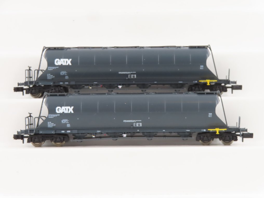 Fleischmann N - 849005 - Modeltrein goederenwagon (1) - 2-Delige set stofsilowagens - GATX ...