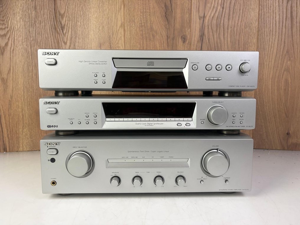 Sony - Receptor TA-FE370 + Tuner ST-SE370 + Leitor de CD CDP-XE270 Conjunto estéreo - Catawiki
