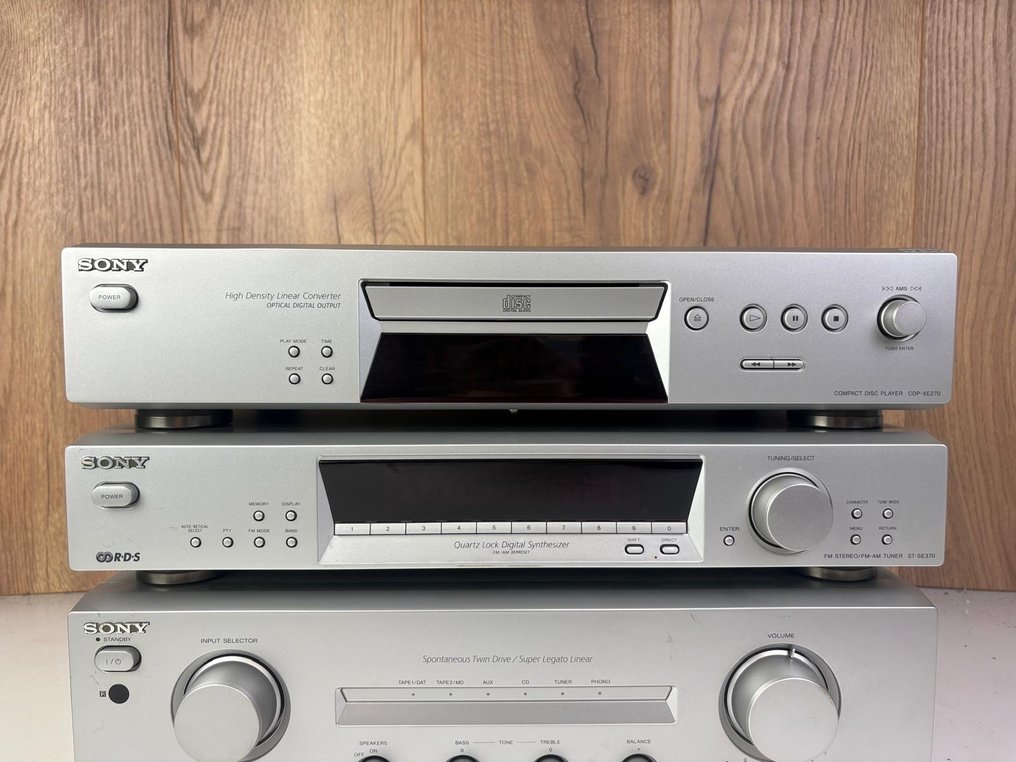 Sony - Receptor TA-FE370 + Tuner ST-SE370 + Leitor de CD CDP-XE270 Conjunto estéreo - Catawiki