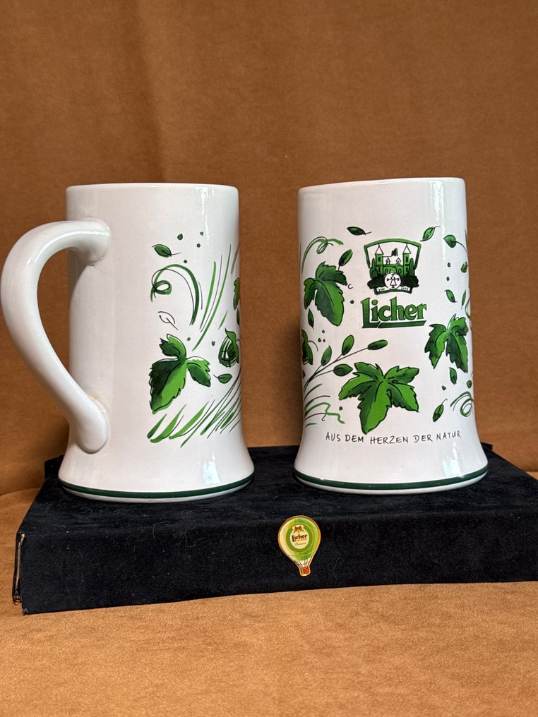 Coleção temática - Caneca de cerveja, botão de lapela - Licher ...