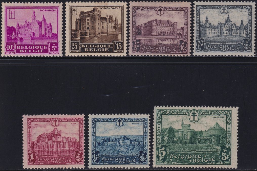 België 1930 - Sovr. BIT + Castelli + RE Alberto de 3 Serie Compleet Unif. 305/314+317/324 Spl ...