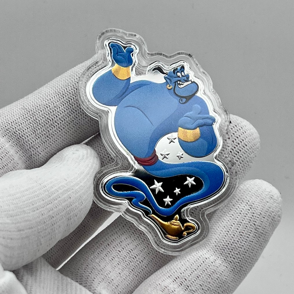 Niue. 2 Dollars 2025 – Disney “Aladdin – Genie” – 1 oz Silver Proof ...