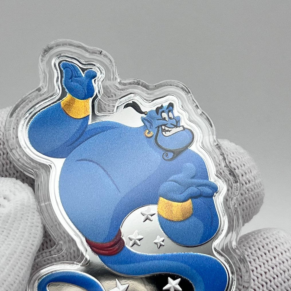 Niue. 2 Dollars 2025 – Disney “Aladdin – Genie” – 1 oz Silver Proof ...