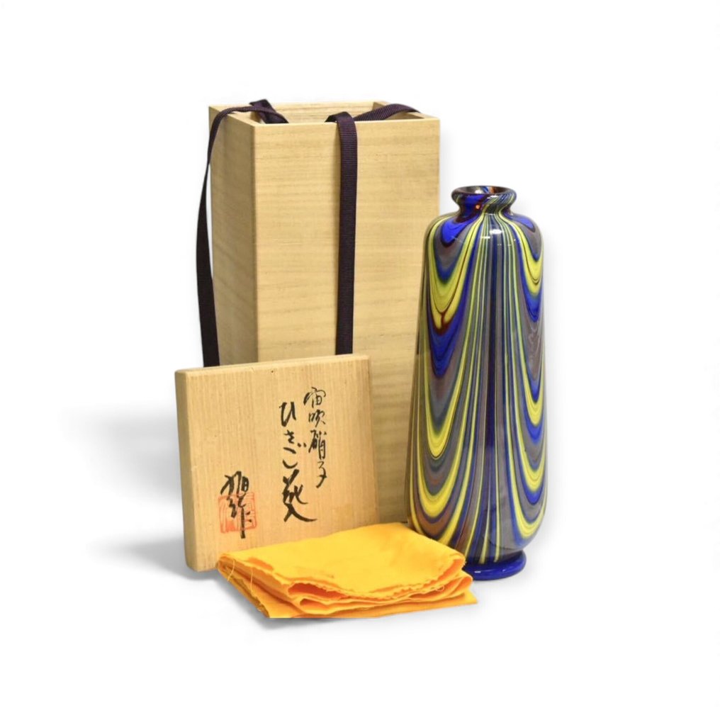 Gratis levering Ichiya Akira Free-blown Glass Hisago Flower Vessel – Elegant græskarform i ...