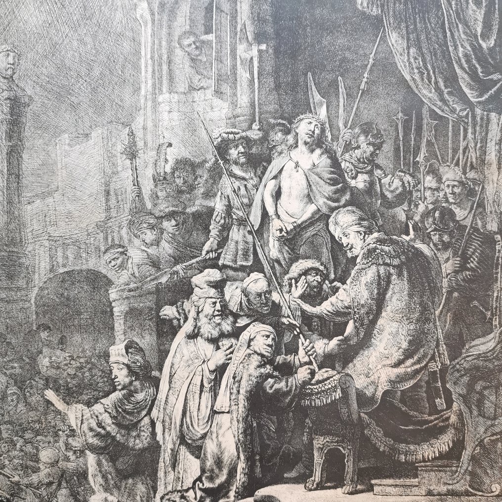 Rembrandt Van Rijn (1606-1669), after - Christus voor Pilatus. B77 ...