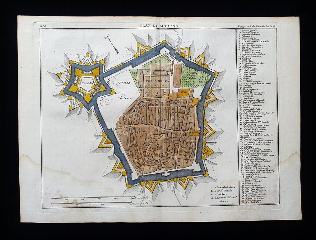 Europe - Italy / Emilia Romagna / Modena; J.J.F. De Lalande - Plan de ...