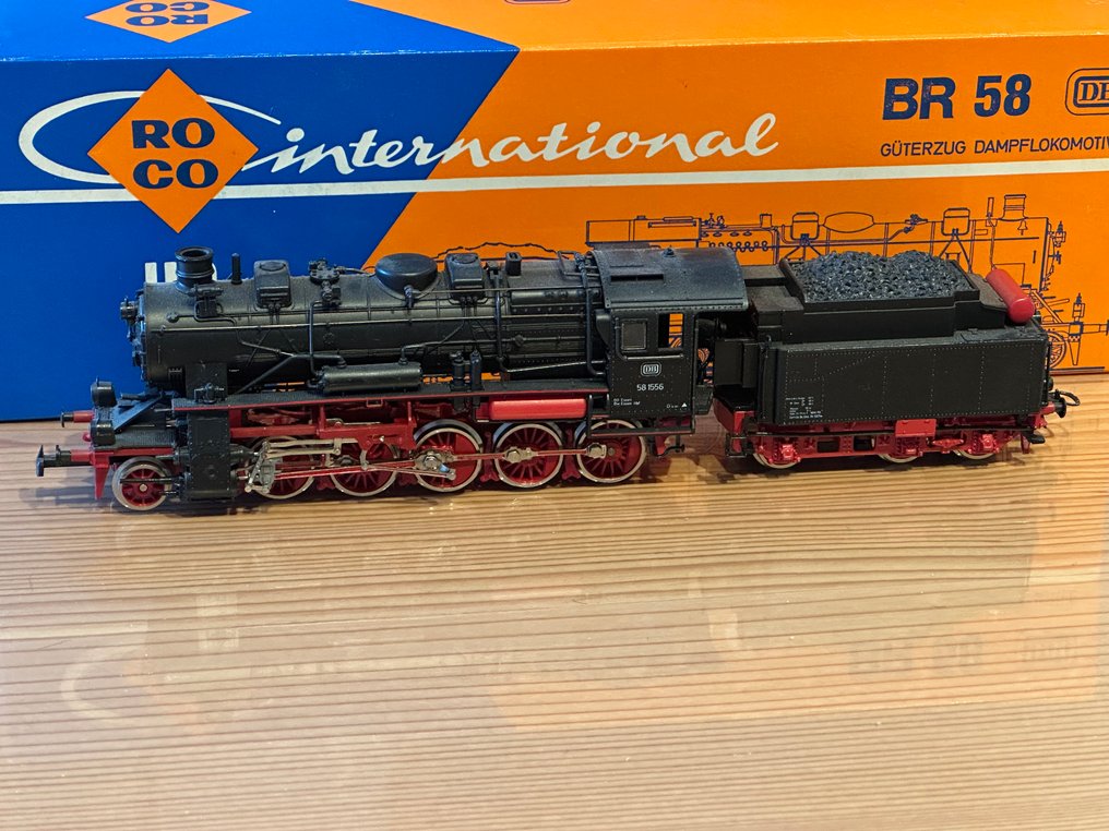 Roco H0 - 4112 - Stoomlocomotief met tender (1) - BR 58 1556 - DB ...
