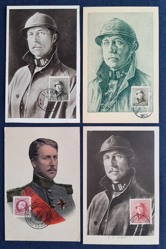 België 1924/1954 - Oude Maximumkaarten Koninshuis ( Albert I , Leopold III , Elisabeth ,Astrid ...