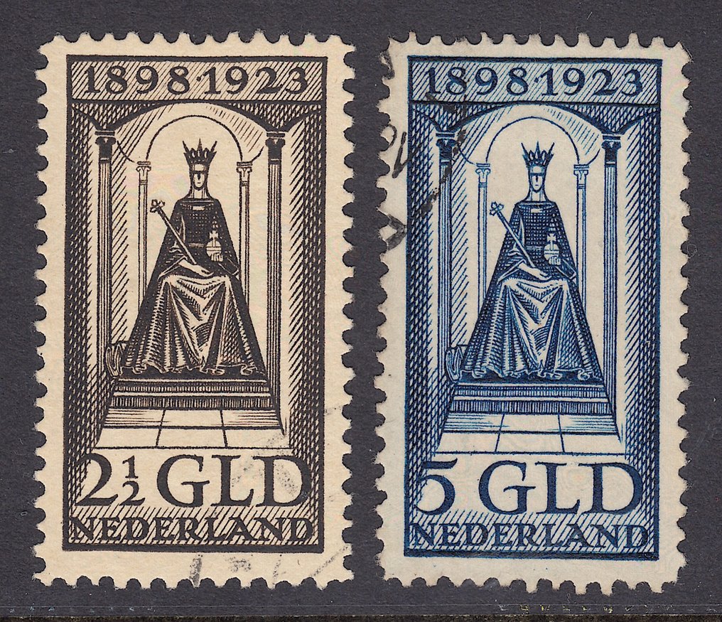 Netherlands 1923 - Queen Wilhelmina's Silver Jubilee - NVPH 130 + 131 ...