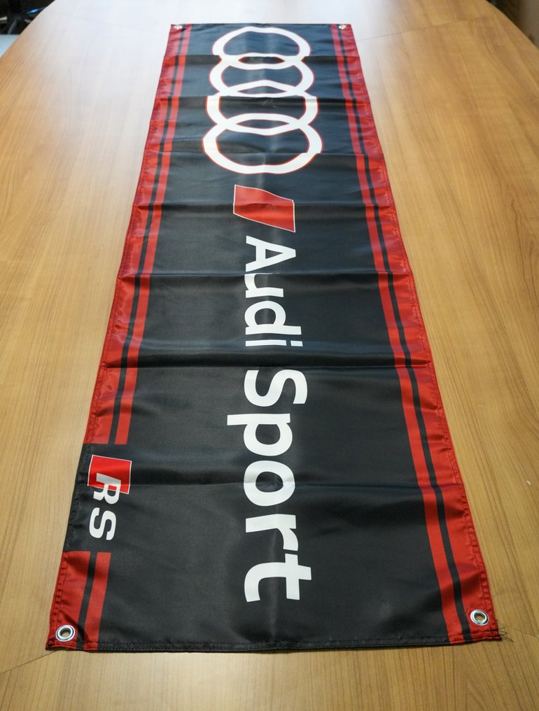 Vlag - Audi - AUDI Sport RS Flag XXL (180x45 cm) – Premium Satin Fabric ...