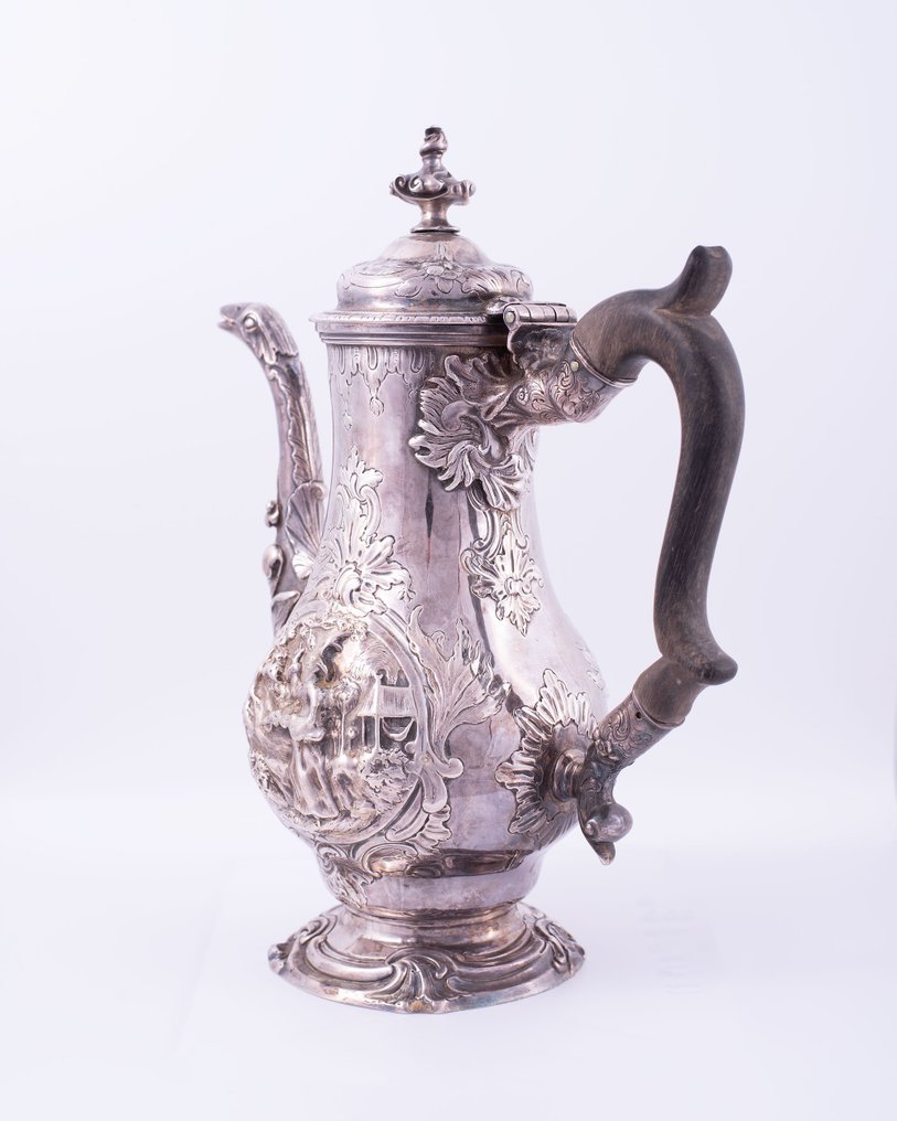 William Cripps London 1755 Rococo - Koffiepot - Zilver - online veiling ...