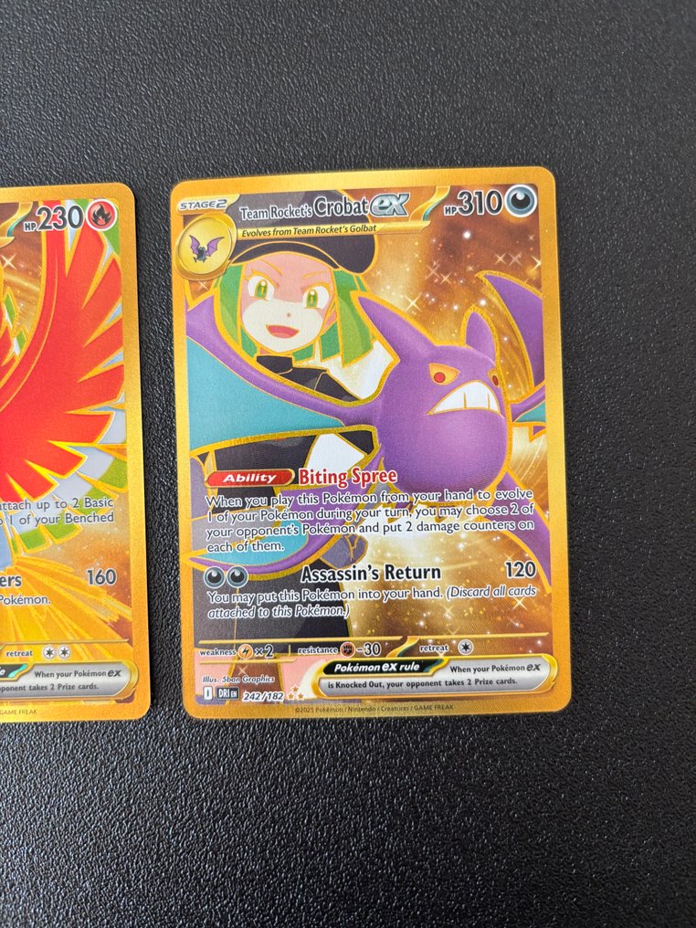 Pokémon - 2 Card - Ethan's Ho-Oh ex Team Rocket’s Crobat ex Arte ...