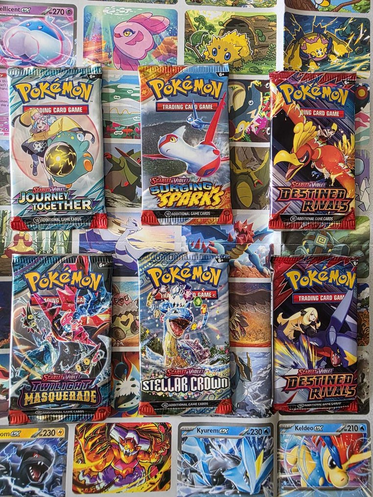 Pokémon - 6 Booster pack - Scarlet & Violet - Destined Rivals, Stellar ...