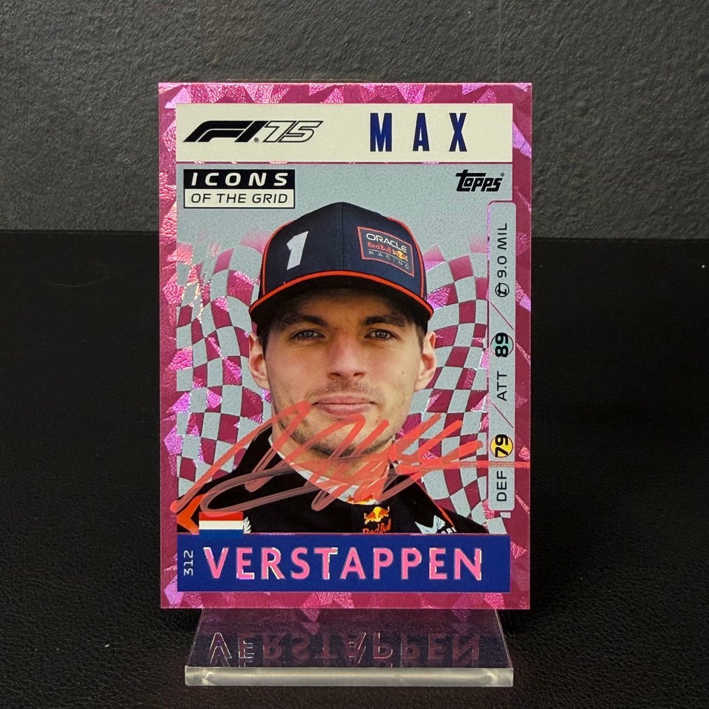 Red Bull Racing - Topps 312 Icons of the grid Signed Parallel Pink ...