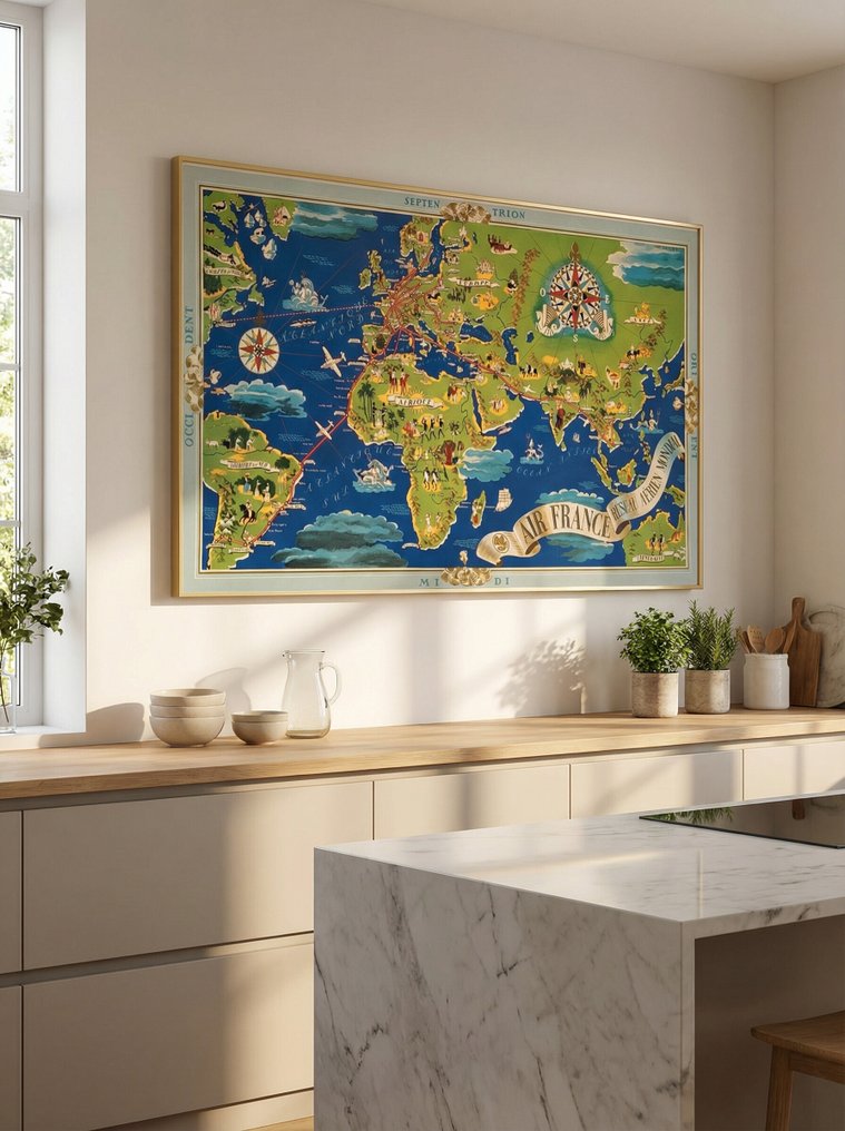 Lucien Boucher - Éditions Perceval - Air France - Affiche d'agence ...