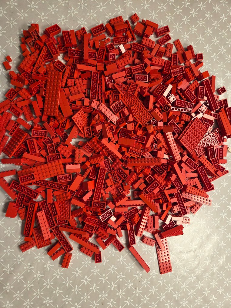 Lego Onderdelen - Partij lego in de kleur rood en wit met veel Vintage ...