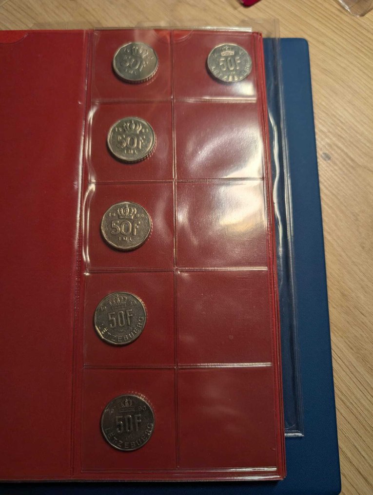 Luxemburgo. Collection of 60+ coins, incl. silver, various metals and ...