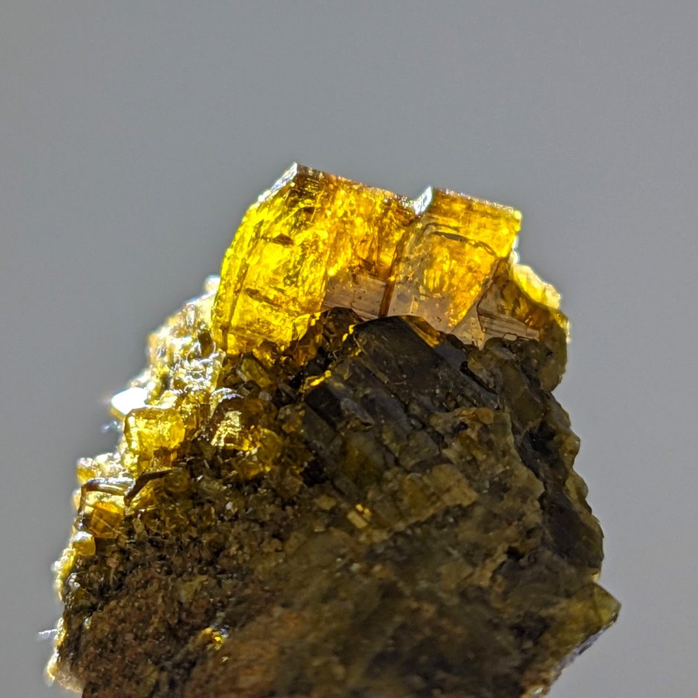 EPIDOTO in Raro abito, elegante, LAGO FALIN Cristalli su matrice ...