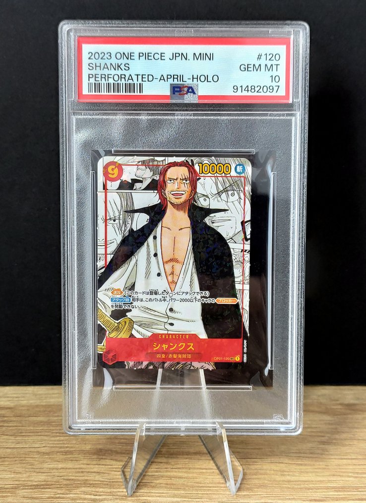 One Piece Japanese Graded card - Saikyo Jump Mini - Shanks Manga - PSA ...