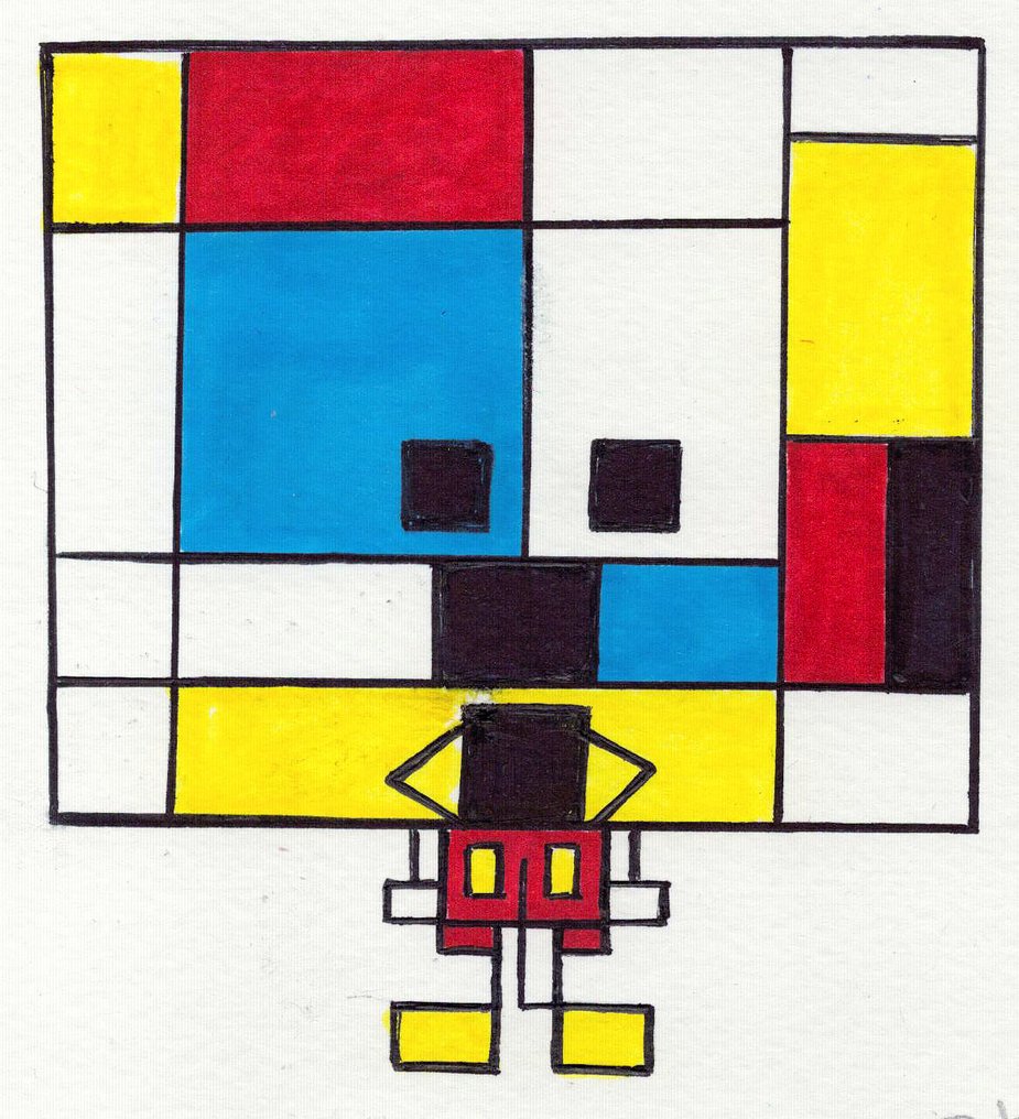 Tony Fernandez - Mickey Mouse Inspired by Piet Mondrian's Art (1921 ... Tony Fernandez - Mickey Mouse Inspired by Piet Mondrian's Art (1921 ...