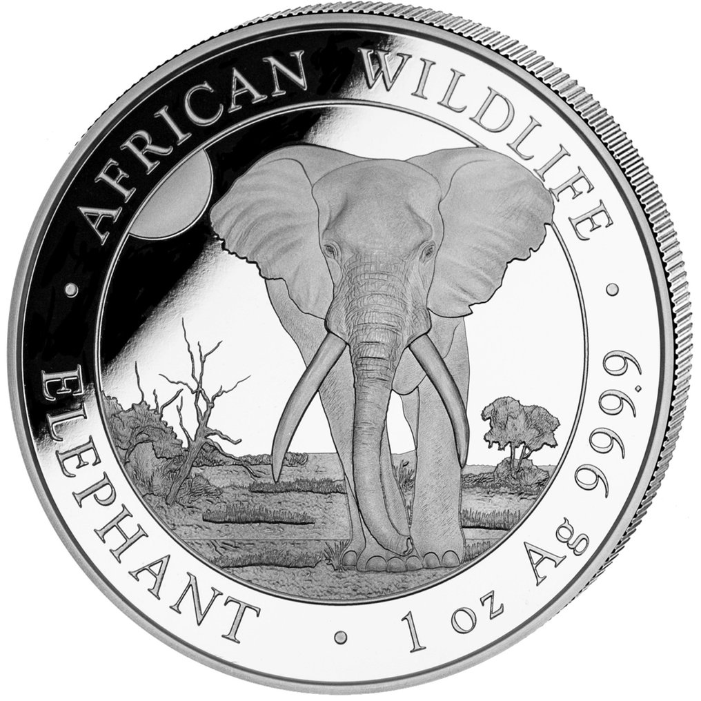 Somalie. 100 Shilling 2025 "Wildlife Elephant Silver Coin Somalia" 1 oz (.999) (Sans Prix de ...
