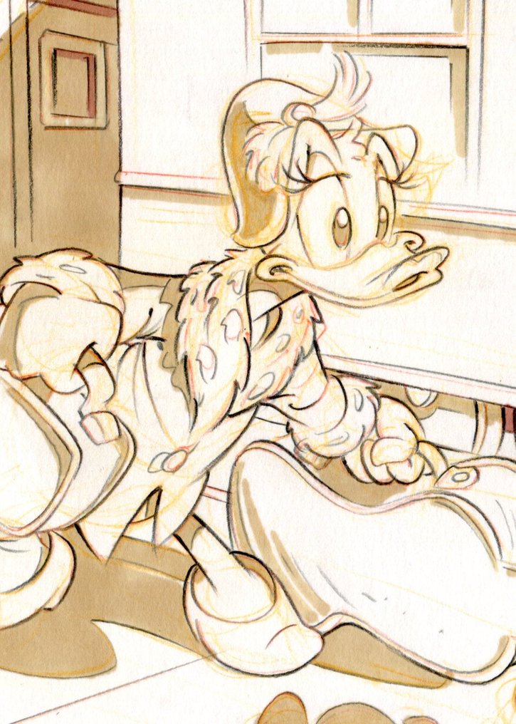 Miguel Sánchez Babiano - 1 Original colour drawing - Donald Duck - Some Like it Duck - auction ...